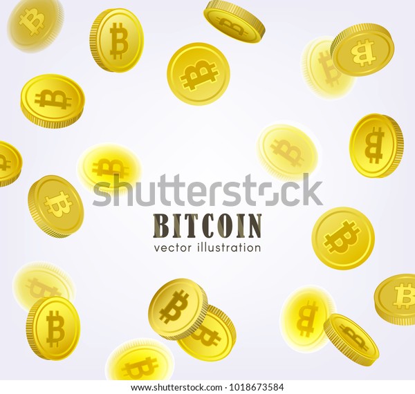 Bitcoin Cryptocurrency Banner Flyer Template Falling Stock Vector ...
