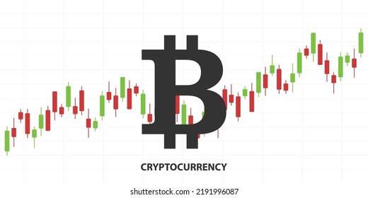 Bitcoin Cryptocurrency Candle Stick Graph Chart Stock Vector (Royalty ...