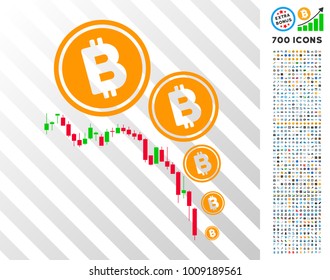 Bitcoin Deflation Chart Icon 700 Bonus Stock Vector (Royalty Free ...