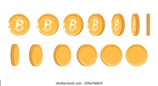 Coins Set Vector Sprites Rotation Animation Stock Vector (Royalty Free ...