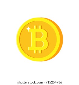 Bitcoin Icon Modern Flat Design Illustration Stock Vector (Royalty Free ...