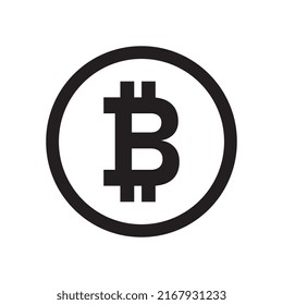 Bitcoin Logo Crypto Currency Btc Vector Stock Vector (Royalty Free ...