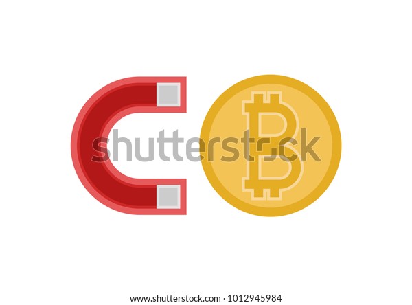 Bitcoin Magnet Icon Vector Art Gold Stock Vector (Royalty Free ...
