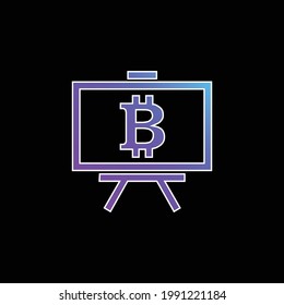 Bitcoin Presentation Symbol Blue Gradient Vector Stock Vector (Royalty ...