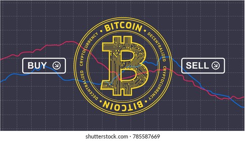 Bitcoin Price Drops Down Infographics Bitcoin Stock Vector (Royalty ...