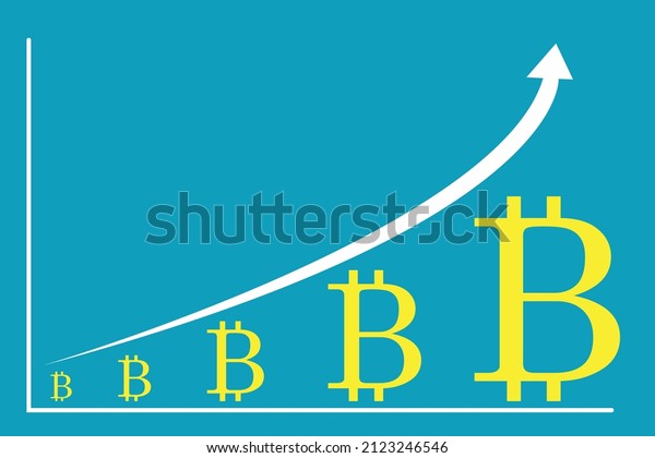 Bitcoin Price Increase Illustration Cryptocurrencies Logo Stock Vector (Royalty Free) 2123246546 ...