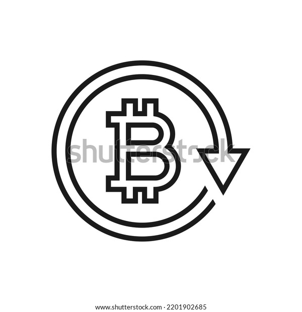 Bitcoin Sign Circular Arrow Chargeback Refund Stock Vector (Royalty ...