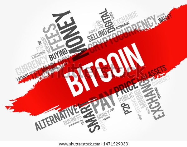 Bitcoin Word Cloud Collage Business Concept Stock Vector (Royalty Free ...