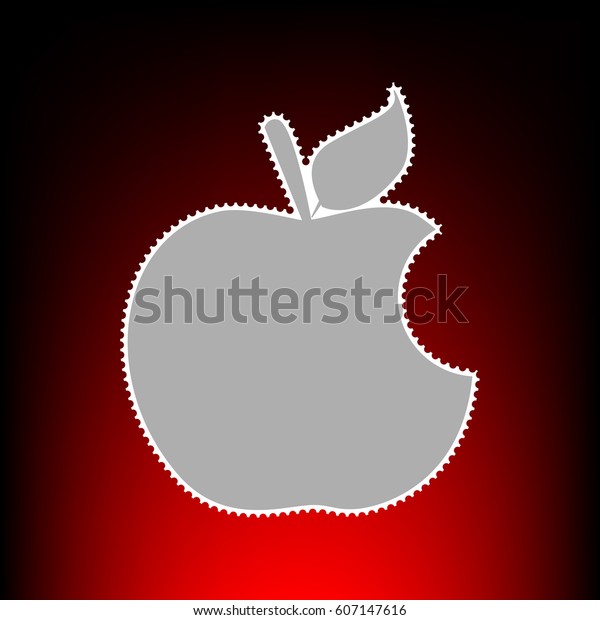 Bite Apple Sign Postage Stam Old Stock Vector (Royalty Free) 607147616 ...