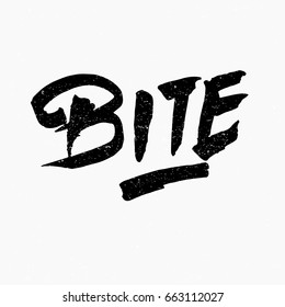 Bite Ink Hand Lettering Modern Brush Stock Vector (Royalty Free ...