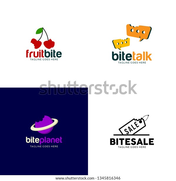 Bite Logo Design Template Stock Vector (Royalty Free) 1345816346 ...
