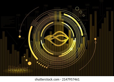 Bitriver Coin Symbol Lights Wireframe Circuit Stock Vector (Royalty ...
