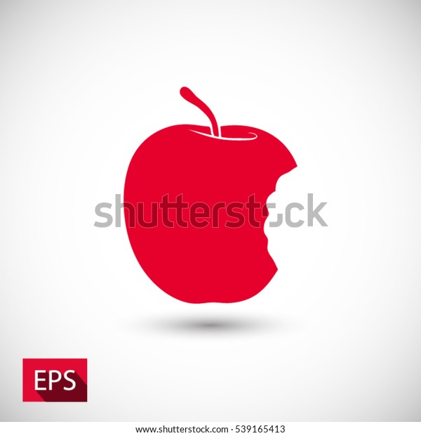Bitten Apple Icon One Set Web Stock Vector (Royalty Free) 539165413 ...