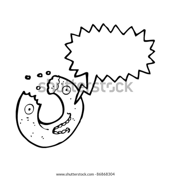 Bitten Donut Cartoon Stock Vector (Royalty Free) 86868304 | Shutterstock