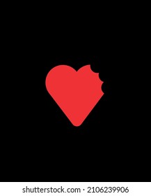 897 Bitten heart Gambar, Foto Stok & Vektor | Shutterstock
