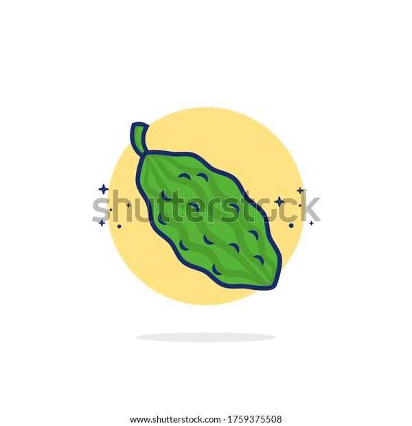 Bitter Gourd Vector Icon Illustration Cute Stock Vector (Royalty Free ...
