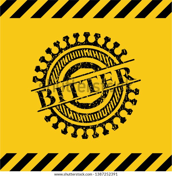 Bitter Inside Warning Sign Black Grunge Stock Vector (Royalty Free ...