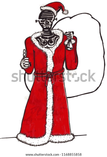 Bizarre Santa Claus Christmas Theme Presents Stock Vector (Royalty Free ...