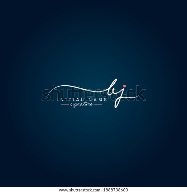 Bj Signature Logo Handwritten Logo Initial Stock Vector (Royalty Free ...