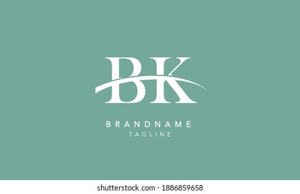 Bk Alphabet Initial Swoosh Abstract Icon Stock Vector (Royalty Free ...