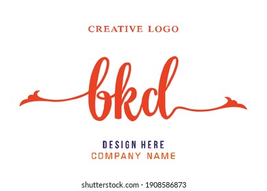 Bkd Lettering Logo Simple Easy Understand Stock Vector (Royalty Free ...
