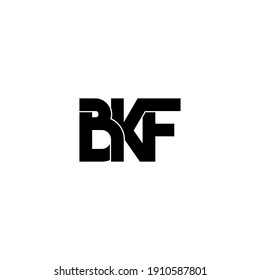 Bkf Letter Original Monogram Logo Design Stock Vector (Royalty Free ...