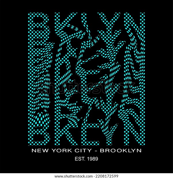 Bklyn Brooklyn Design Typography Vector Design Stock Vector (Royalty ...