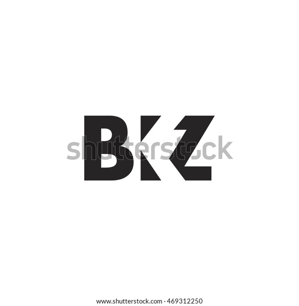 Bkz Logo Vector Graphic Branding Letter Stock Vector (Royalty Free ...
