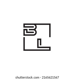 Bl Initial Logo Letters High Quality Stock Vector (Royalty Free ...
