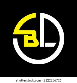 Bl Letter Logo Design On Black Stock Vector (Royalty Free) 2122256726 ...