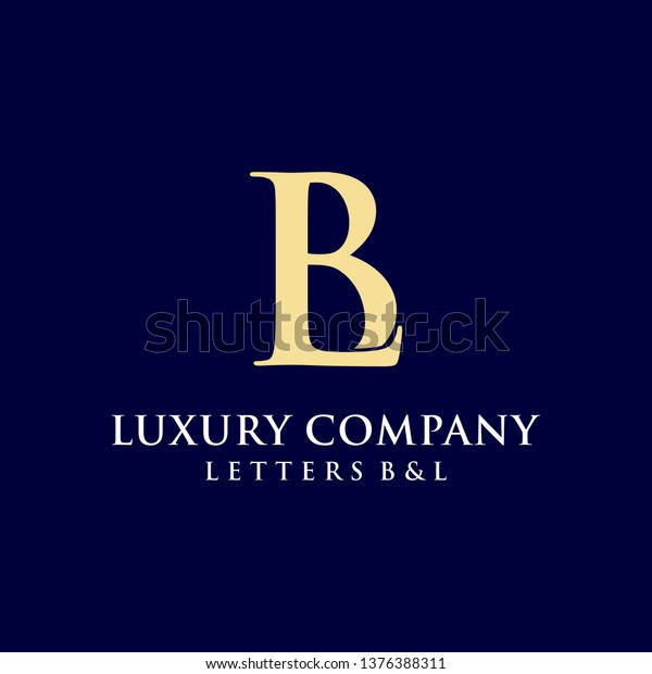 Bl Logo Modern Clean Luxurious: vector de stock (libre de regalías ...