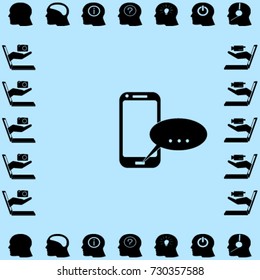 Bla Bla Icon Phone Vector Illustration Stock Vector (Royalty Free ...