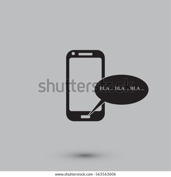 Bla Bla Icon Phone Vector Illustration Stock Vector (Royalty Free ...