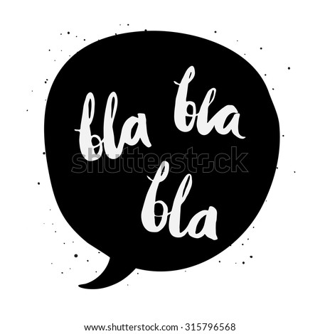 Bla Bla Bla Vector Illustration On Vector de stock (libre de regalías ...