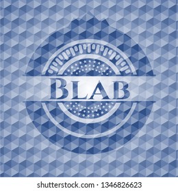 Blab Blue Badge Geometric Background Stock Vector (Royalty Free ...