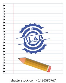 Blab Draw Pen Strokes Blue Ink Stock Vector (Royalty Free) 1426596767 ...