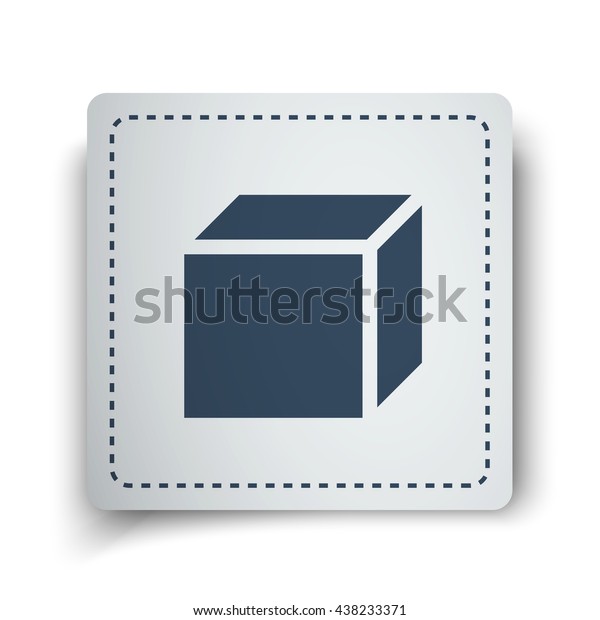 Black 3d Box Icon On White Stock Vector (Royalty Free) 438233371 ...