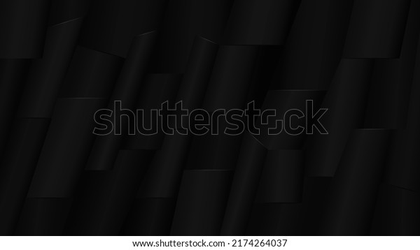 Black Abstract 3d Background Modern Tracery Stock Vector Royalty Free