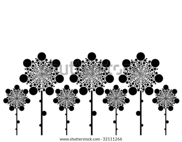 Black Abstract Flowers Stock Vector (Royalty Free) 32111266 | Shutterstock