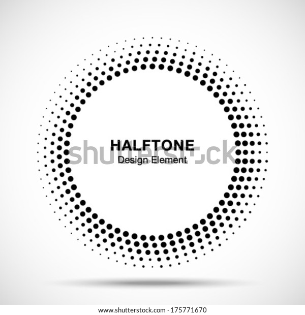 Black Abstract Halftone Logo Design Element Stock Vector (Royalty Free ...