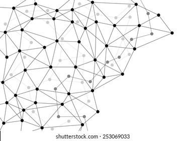 Black Abstract Layered Networking Web Horizontal Stock Vector (Royalty ...