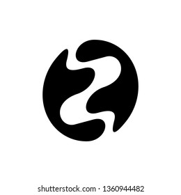 Black Abstract Logo Design Template Isolated Stock Vector (Royalty Free ...