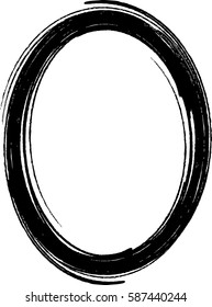 Black Abstract Oval Frame On White Stock Vector (Royalty Free ...