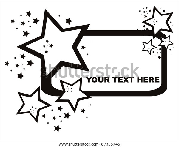 Black Abstract Stars Frame Stock Vector (Royalty Free) 89355745 ...