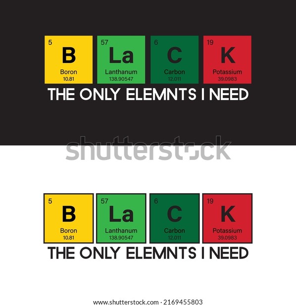 Black African American Periodic Table Design: เวกเตอร์สต็อก (ปลอดค่า ...