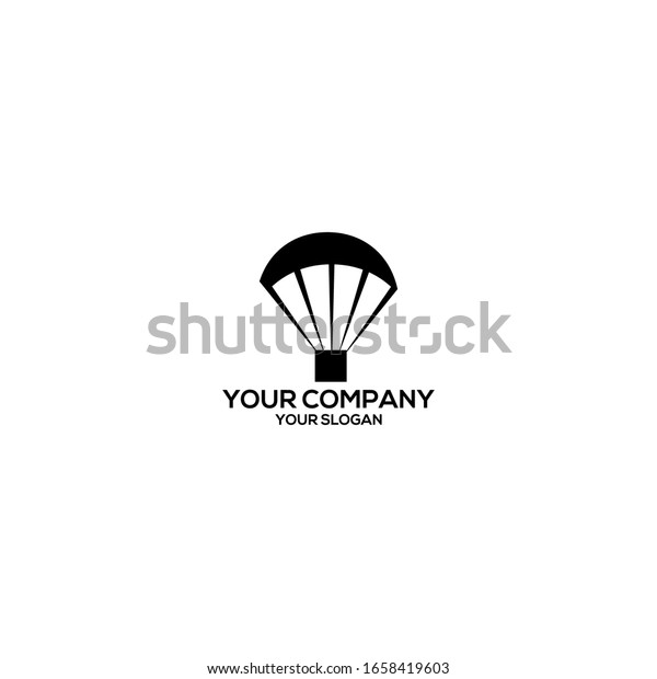 Black Airdrop Logo Design Vector Stock Vector (Royalty Free) 1658419603 ...