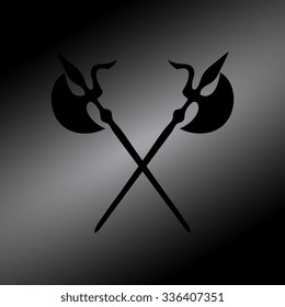 Black Ancient Weapon Tool Equipment Icon: vector de stock (libre de ...