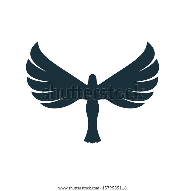 Black Angel On White Background Abstract Stock Vector (Royalty Free ...