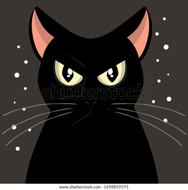 Black Angry Cat Vector Illustration: เวกเตอร์สต็อก (ปลอดค่าลิขสิทธิ์ ...