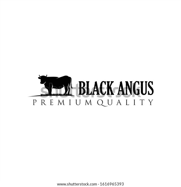 Black Angus Logo Design Template Cow Stock Vector (Royalty Free) 1616965393